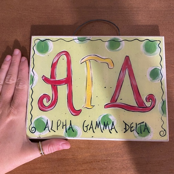 Wall Decor | Alpha Gamma Delta Sign | Poshmark